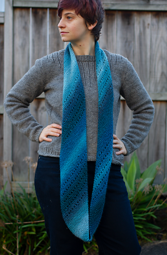 Ravelry: Angled Infinity Scarf pattern by Ashleigh Annereau