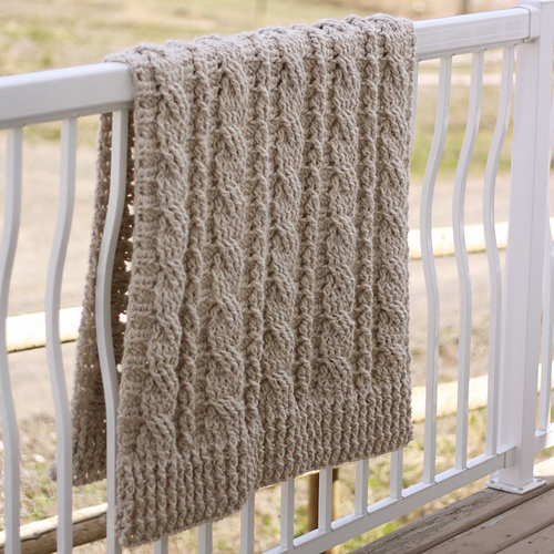 Ravelry: Chunky Cables Decorative Throw pattern by Kim Miller