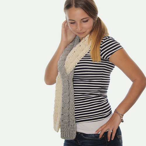 Ravelry: Cabled Keyhole Scarf pattern by Kim Miller