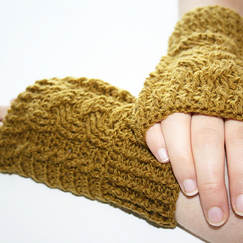Ravelry: Braided Fingerless Mitts pattern by Kim Miller