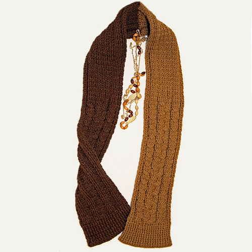 Ravelry: Two Tone Cable Scarf pattern by Kim Miller