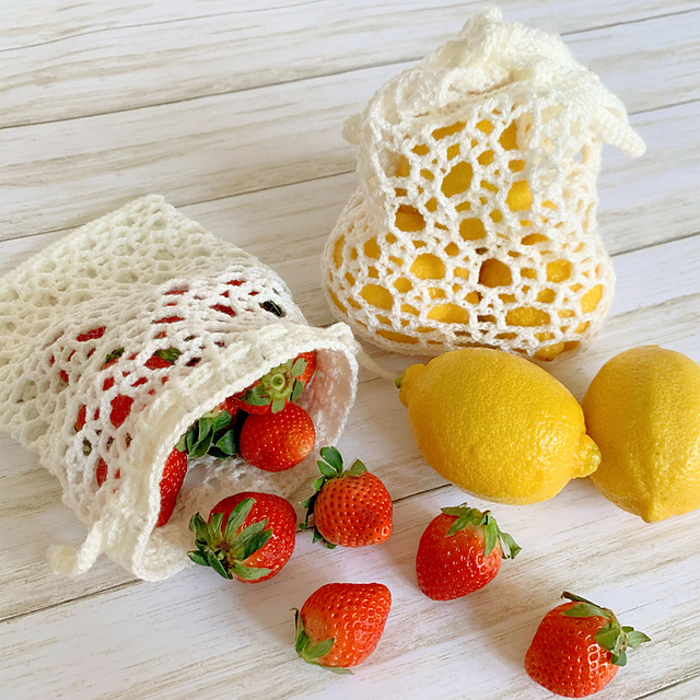 Ravelry: Reusable Drawstring Produce Bag pattern by Hailee Lynn