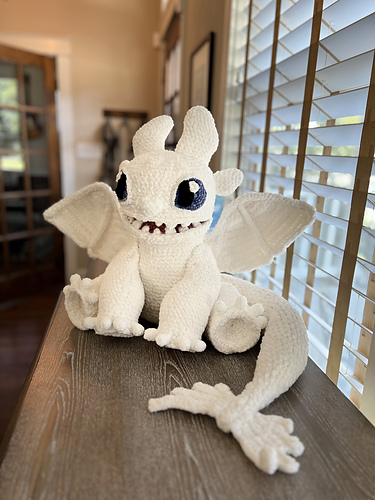 Ravelry: Toothless and Light Fury pattern by Brittany Casey