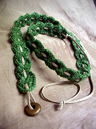 Ravelry: One-Ball-of-Yarn Slim Belt pattern by Fatima