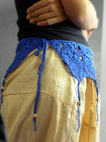 Ravelry: Square Motif Belt with Pineapple Fringes pattern by Fatima