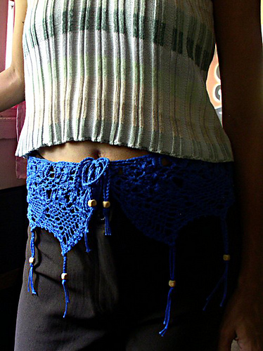 Ravelry: Square Motif Belt with Pineapple Fringes pattern by Fatima