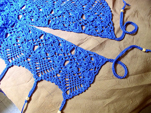 Ravelry: Square Motif Belt with Pineapple Fringes pattern by Fatima