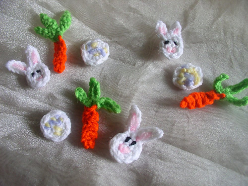 Ravelry: 3 Easy Easter Crochet Appliqués pattern by Fatima