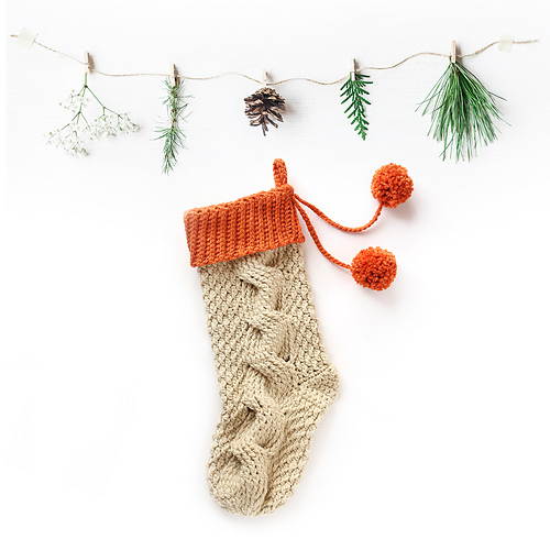 Ravelry: Big Bold Cabled Stocking pattern by Jennifer Renaud