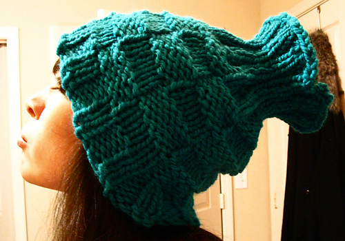Ravelry: Electric Blue Cowl/Hat pattern by Kat Knutsen