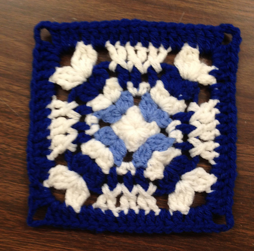 Ravelry: Corner Cluster 6 inch Square pattern by Lois Everett