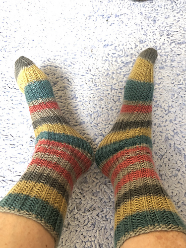 Ravelry: Magic Heel Socks Ribbed DK pattern by Judy Jewell
