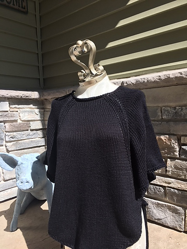 Ravelry: Bulky Machine Knit Side Tie Poncho pattern by Kris Basta - Kriskrafter, LLC