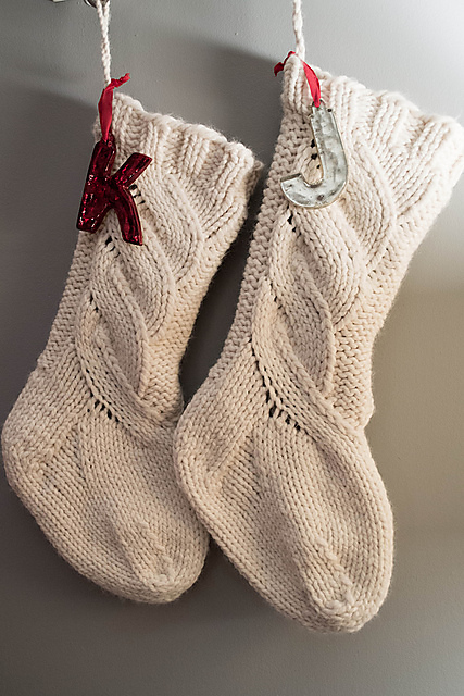 Ravelry: Chunky Cabled Stocking pattern by Krystina Marie