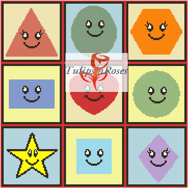 Ravelry: Shapes Scrap Graphghan pattern by Tulips'nRoses