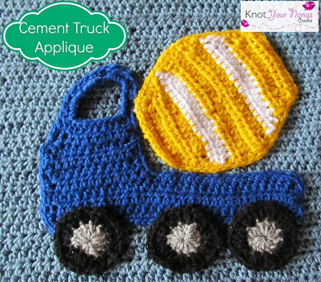 Ravelry: Cement Truck Applique pattern by Teri Heathcote