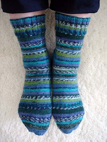 Ravelry: Basic Sock Pattern for 1 or 2 Circulars pattern by asockamaniac2