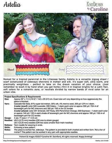 Ravelry: Astelia pattern by Caroline Steinford