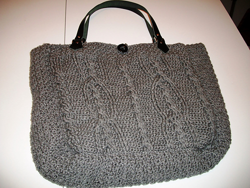 Ravelry: Plus Size Cable Bag pattern by Brenda Bourg