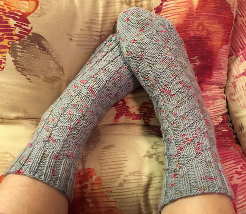 Ravelry: Diamond Rib Socks pattern by Kate Lore Designs