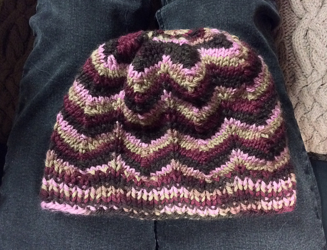 Ravelry: lakeviewknitter1's Chevron Stripes Hat for charity