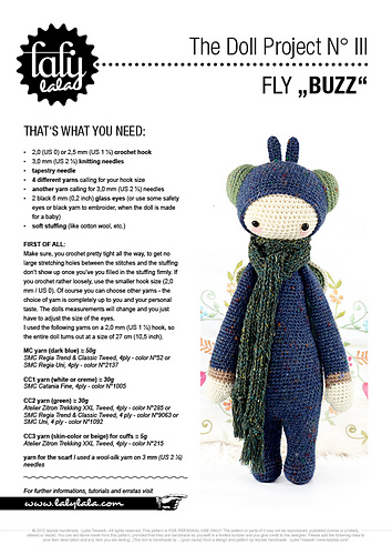 Ravelry: BUZZ the House Fly pattern by Lydia Tresselt