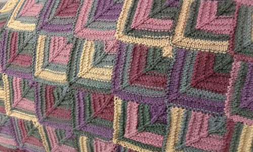 Ravelry: Random Mitered Squares Throw pattern by Janet LaRandeau