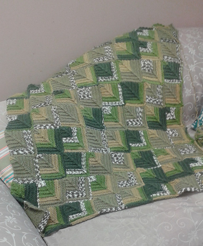 Ravelry: Random Mitered Squares Throw pattern by Janet LaRandeau