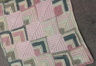 Ravelry: Random Mitered Squares Throw pattern by Janet LaRandeau