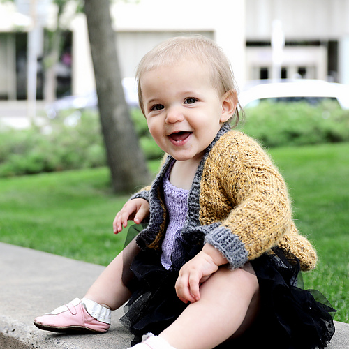 Ravelry: Baby Badger Cardigan pattern by Laura Dupuis