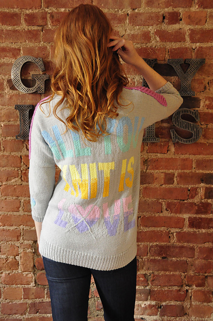 Ravelry: "All You Knit Is Love" Heart-Gyle Sweater pattern by Lauren Riker
