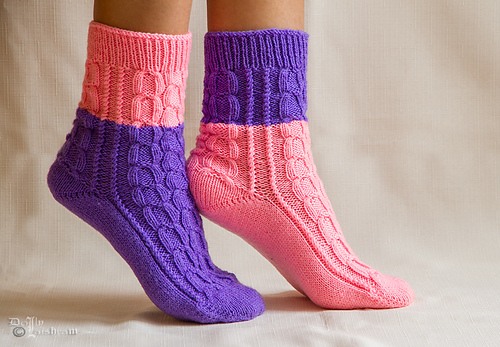 Ravelry: Two Color Chain Socks pattern by Dolly Laishram Bhardwaj
