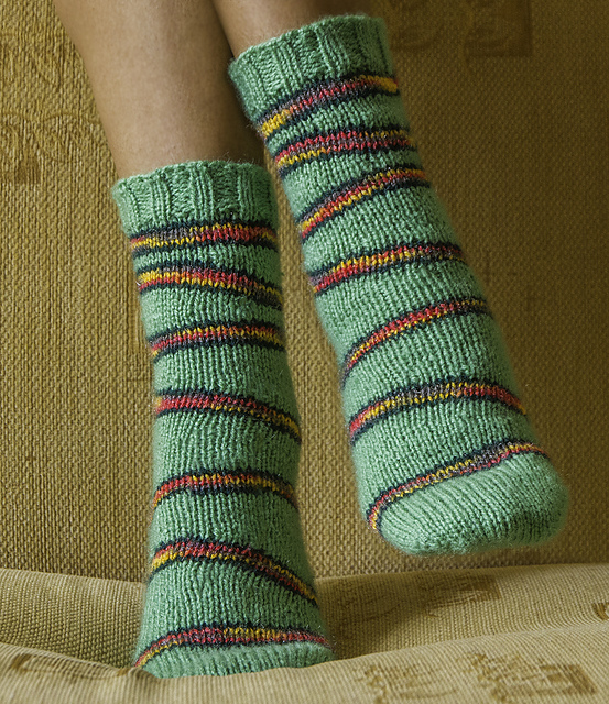 Ravelry: Irregular Band Sock pattern by Dolly Laishram