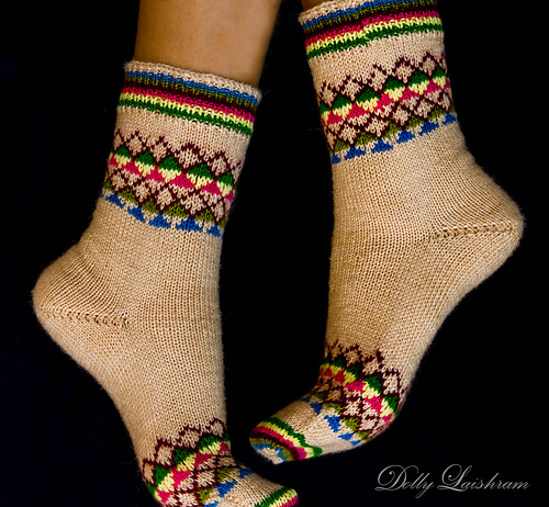 Ravelry: Geometry Crazy Socks pattern by Dolly Laishram Bhardwaj