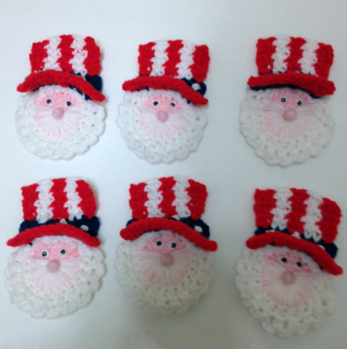 Ravelry: Uncle Sam Patriotic Lapel Pin pattern by Susan Heyn