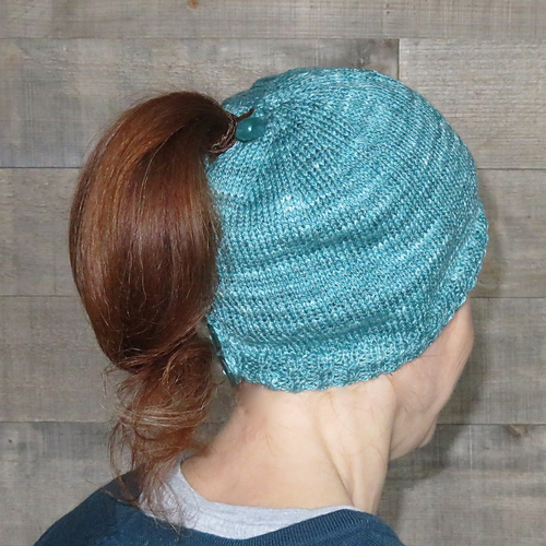 Ravelry: Easy Sock Yarn Ponytail Hat pattern by Lena Mathisson