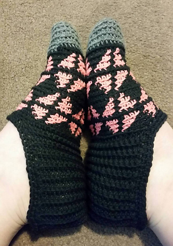 Ravelry: Fair Isle Slippers pattern by Alessandra Hayden