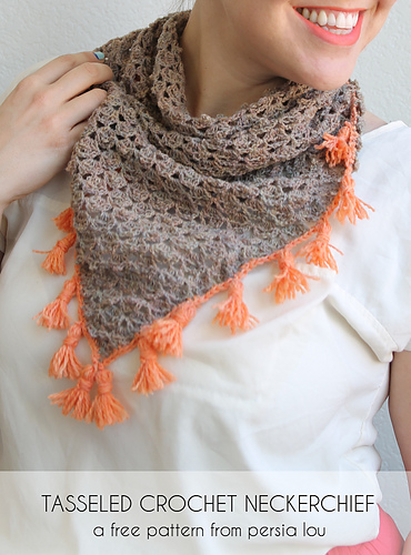 Ravelry: Tasseled Crochet Neckerchief pattern by Alexis Middleton