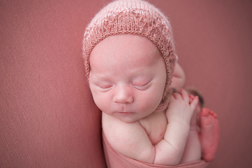Ravelry: Chevron Lace Bonnet F pattern by Catherine Anfield