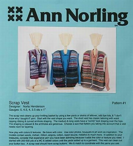 Ravelry: Ann Norling #1, Scrap Vest - patterns
