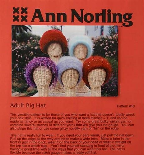 Ravelry: Ann Norling #18, Adult Big Hat - patterns