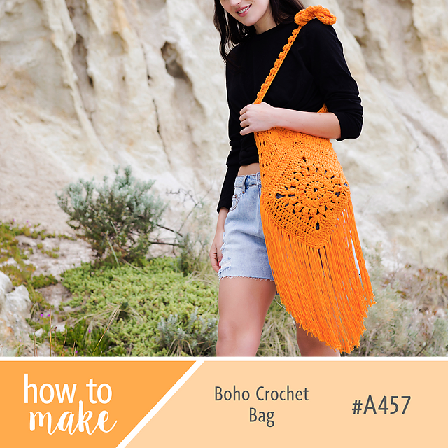 Ravelry: A457 Boho Crochet Bag pattern by Lincraft