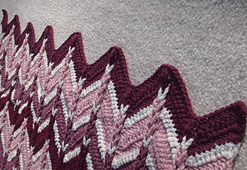 Ravelry: linda74's 2012 #50 - Bobble-less #2 - A Jacob's Ladder Ripple