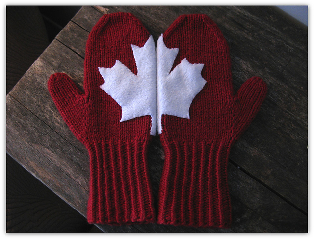 Ravelry: lindapendante's Canadian Eh? Maple Leaf Mittens
