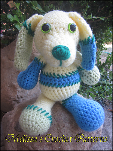 Ravelry: Patrick the Patchwork Puppy pattern by Melissa's Crochet Patterns