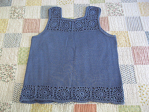 Ravelry: Top with Crochet Motifs pattern by Lisa Doherty