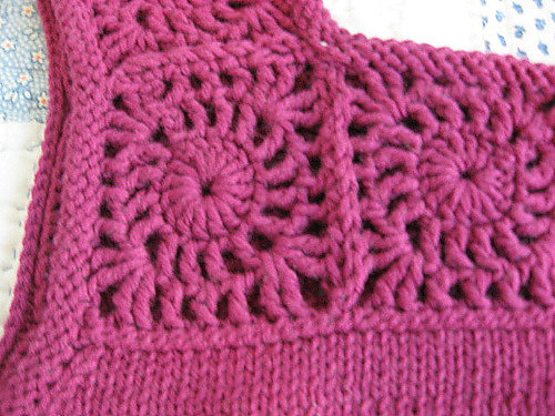 Ravelry: Top with Crochet Motifs pattern by Lisa Doherty