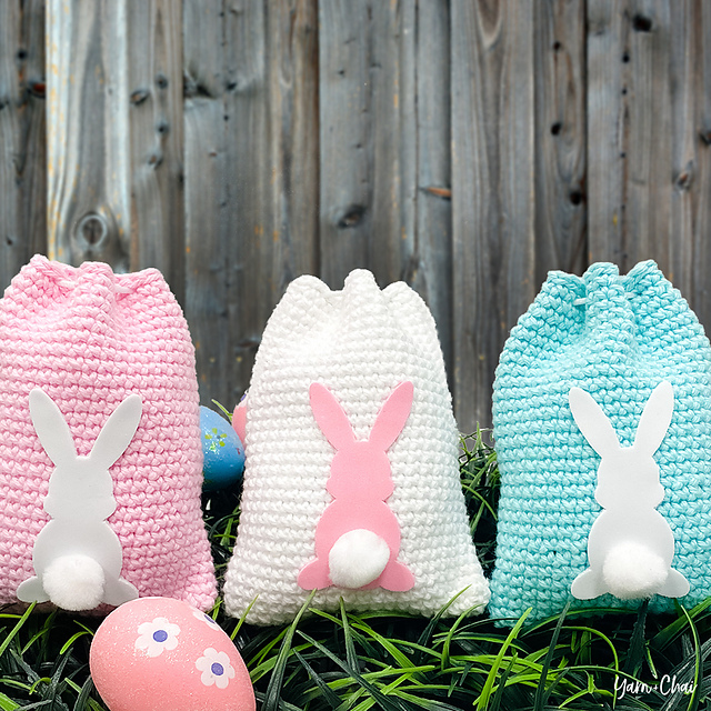 Ravelry: Easter Bunny Treat Bag pattern by Rebecca Langford