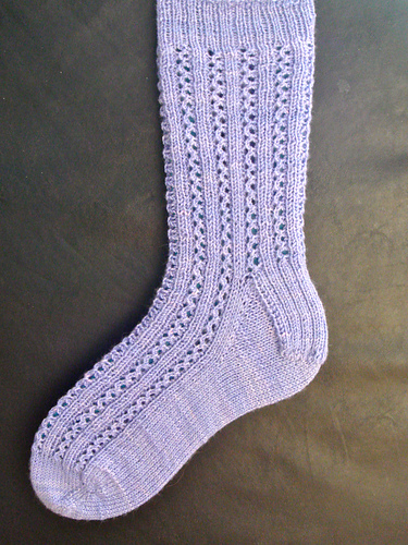Ravelry: Eyelet Rib Socks pattern by Pam Grushkin