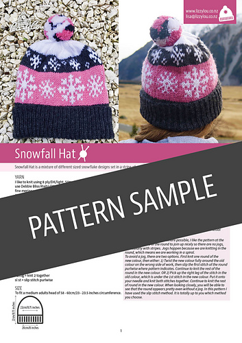 Ravelry: Snowfall Hat pattern by LizzyLou Knits